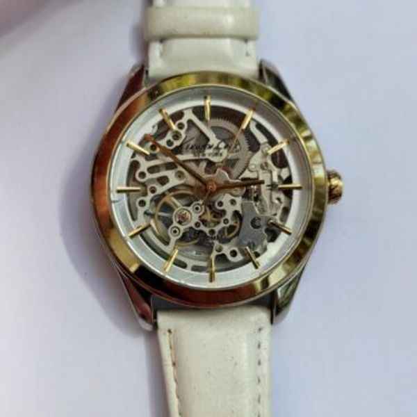 Kenneth Cole NY unisex gold electroplated automatic 21 jewels watch ...