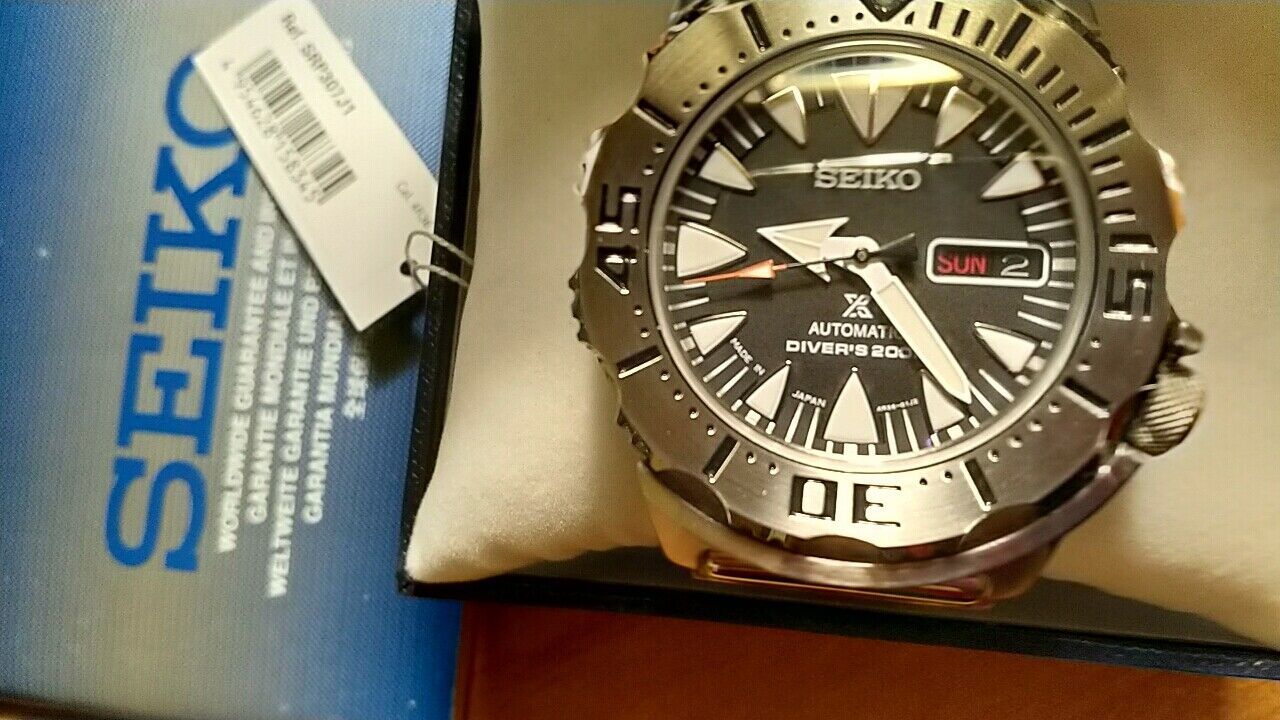 Seiko Monster SRP307 J1 New! /Japan/ Automatic 4R36 Professional SCUBA ...