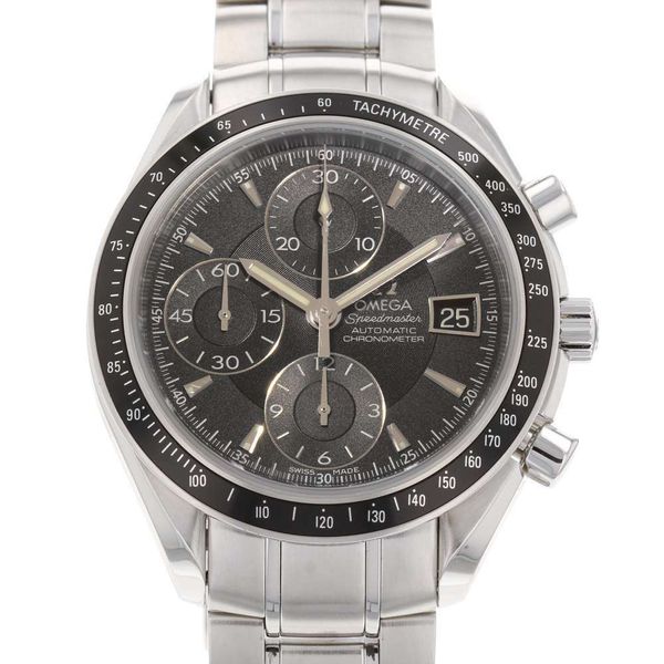 Omega Speedmaster Date / Day‑Dat﻿e Chronograph Black Dial Stainless ...