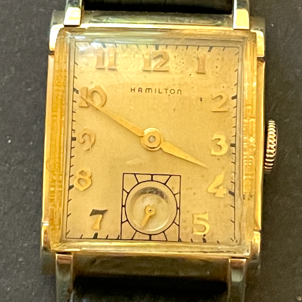 Vintage Hamilton Perry Men's Watch Cal 982 14K GF Case Running Ticks ...