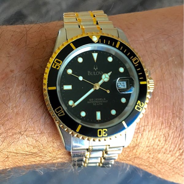 WTS 40mm Bulova Submariner 2-Tone 1D16M Classic 1680 Style ...
