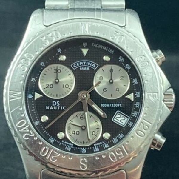 Certina DS Nautic Black Dial Men's Chronograph Watch ETA 251.272 ...