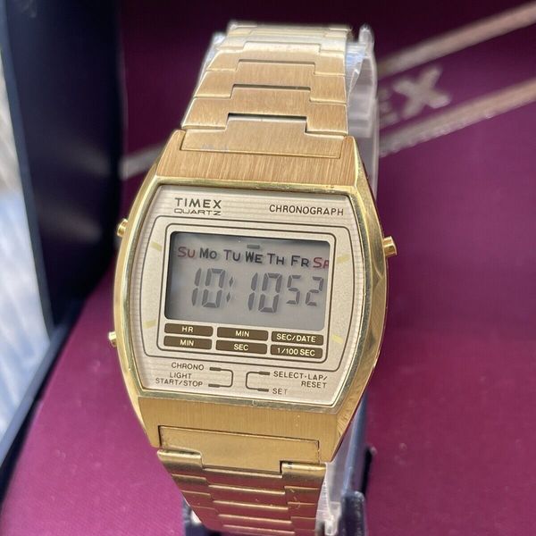 1982 Timex Chronograph Watch With Manual, And Original Box ...