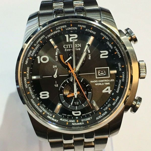 Citizen Eco Drive HB20-S087104 Radio Controlled World Time Watch ...