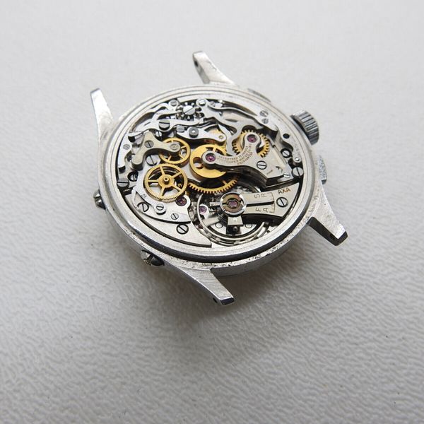 Vintage WITTNAUER Valjoux 72C Triple Date Chronograph Stainless Steel ...