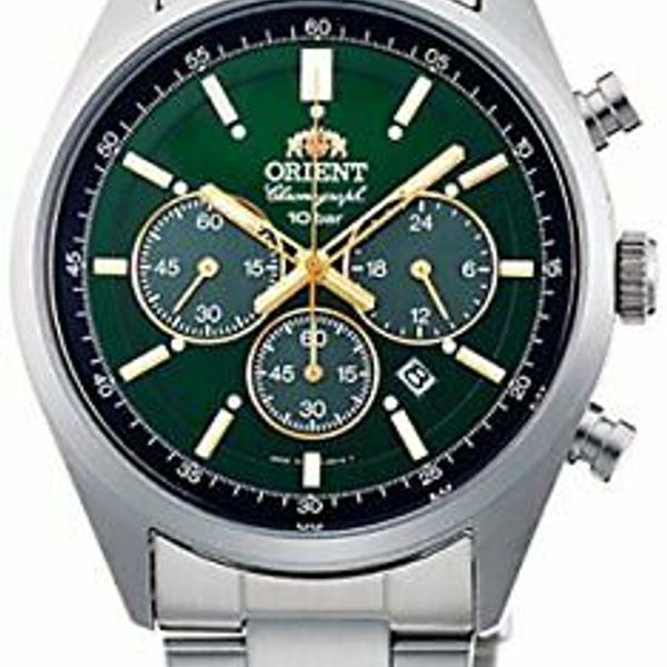 ORIENT watch sporty NEO 70's Neo Seventies SOLAR PANDA Brilliant Green ...