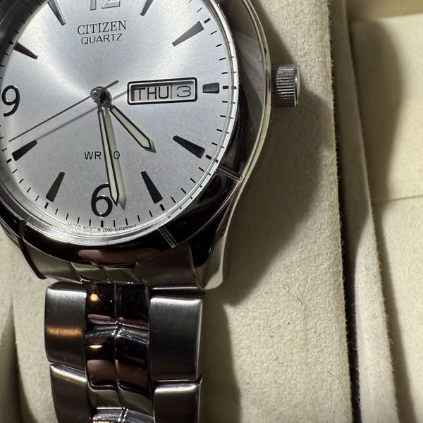 Citizen Men's Day Date Quartz Stainless Steel Watch New Battery Wr50 ...