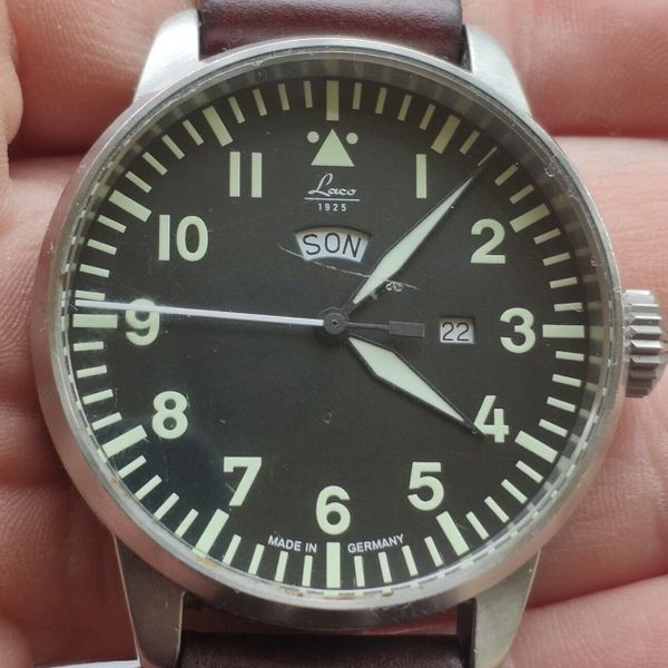 Men's german military B-uhr type Laco quartz watch Ronda movement ...