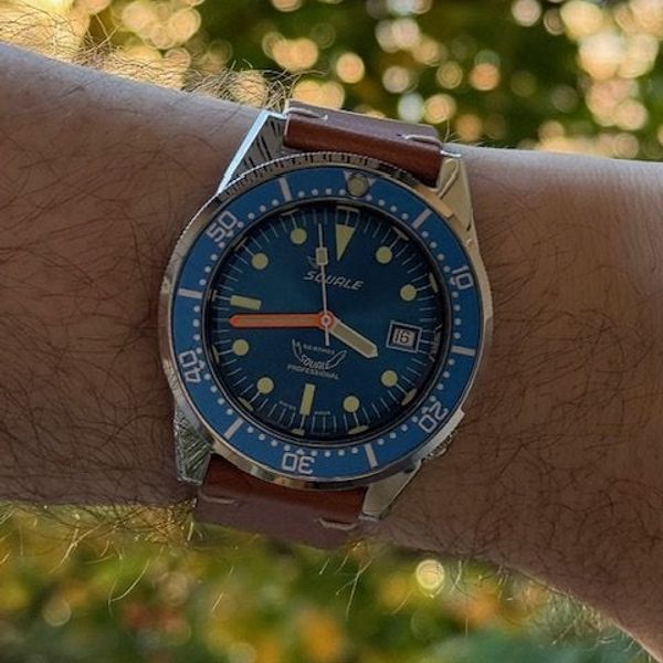 Squale 50 Atmos - Blue/Polished 1521 - Full Kit | WatchCharts Marketplace