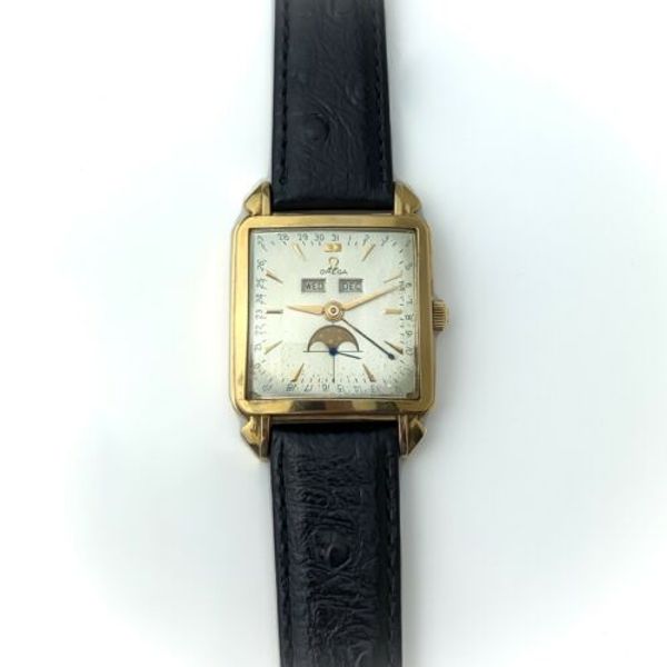 Omega 3944 cosmic Triple Date Moonphase 14k Gold Circa 1950 | WatchCharts