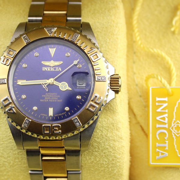 Invicta Professional 21j Automatic Mens Watch Genuine â ¨Diamonds ...