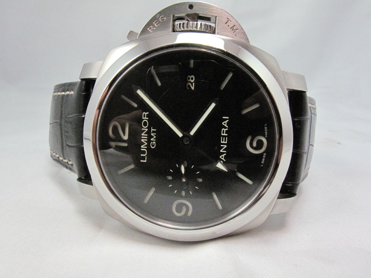 FS: PANERAI Pam 320 LUMINOR GMT 1950 CASE 3 DAY AUTO B&P $6250 shipped ...