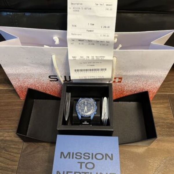 Omega X Swatch Moonswatch Mission to Neptune Ready To Ship With Receipt ...