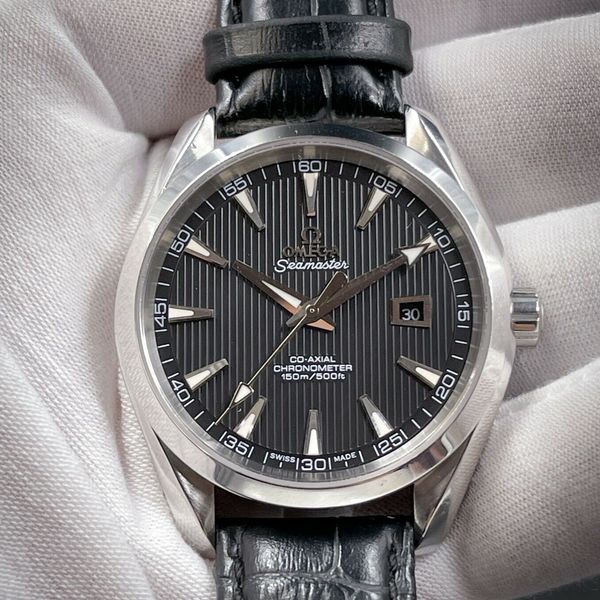 Omega Seamaster Co-Axial Chronometer 8500 Black Dial 168.1128 Leather ...