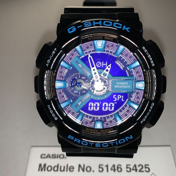 Casio G-Shock Men's Analog-Digital Watch Black Band With Hyper Color GA ...