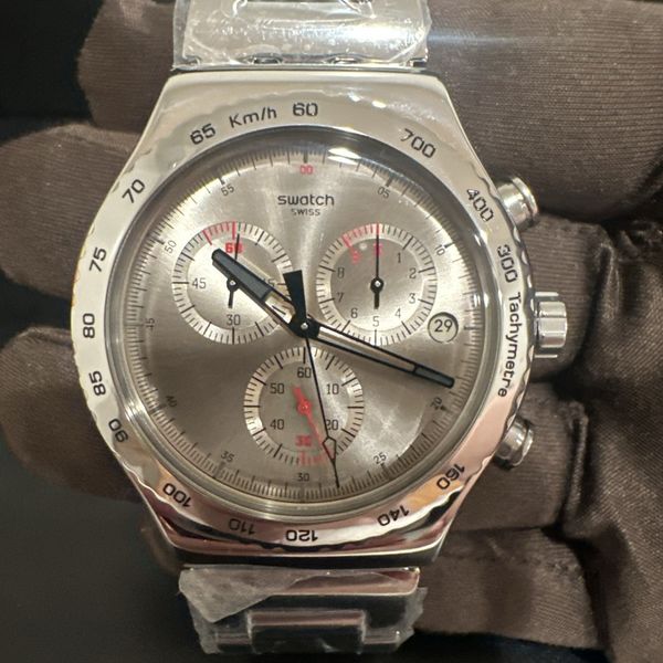 SWATCH IRONY SILVERISH Mens Watch Model YVS405G No Box | WatchCharts ...