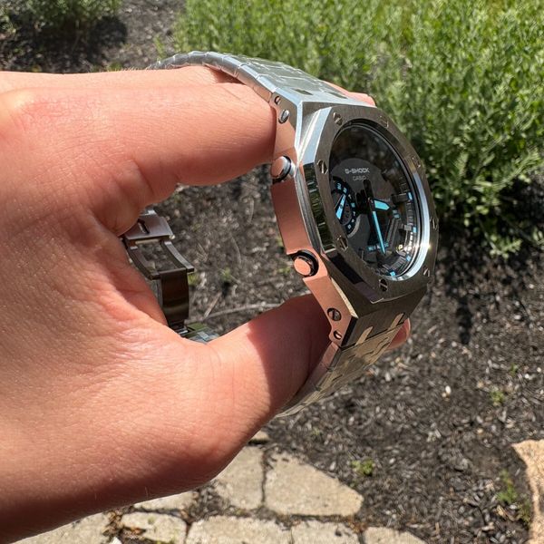 Custom Blue And Silver Casio G-Shock Watch GA2100 BRAND NEW ...