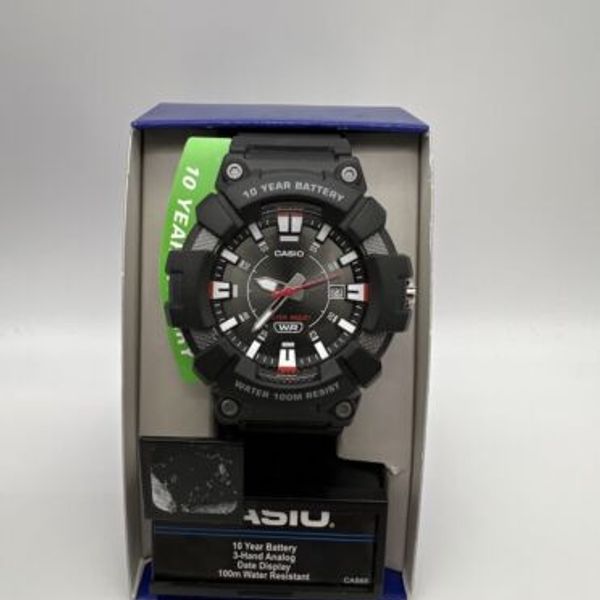 Casio MW610H Men's Black Resin Watch, 100 Meter, 10 Year Battery ...