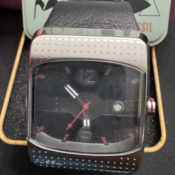 Fossil Watch Menâ s JR-9390 250803 Stainless Leather Analog BNIB ...
