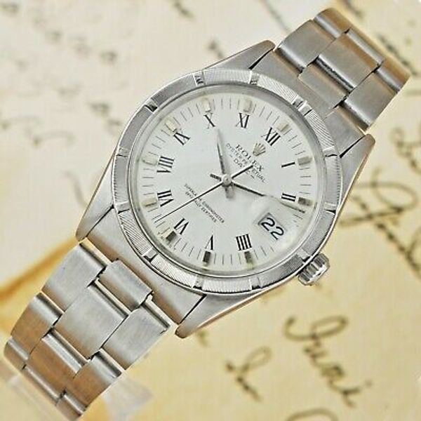 ROLEX OYSTER 15010 QUICKSET DATE ORIGINAL DIAL AUTOMATIC ENGINE TURNED ...