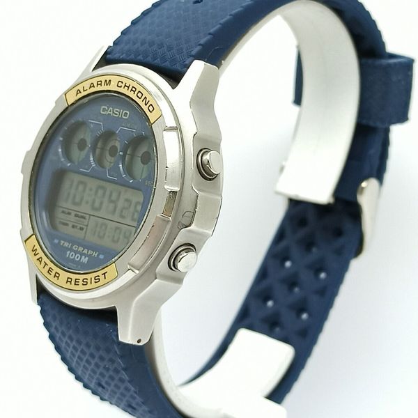 Orologio Casio tgw-100 tri graph alarm chrono vintage watch 90's clock ...