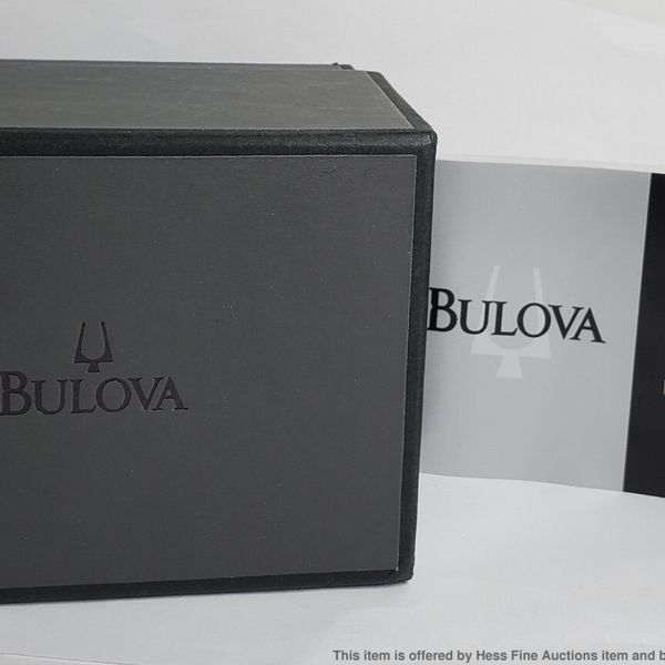Huge Bulova Precisionist C860917 Blue Dial Date Mens Watch Box ...