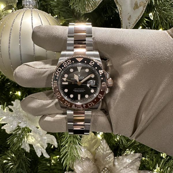 FSOT:NEW Rolex GMT MASTER II 126711CHNR "Rootbeer" Two Tone Rose Gold ...