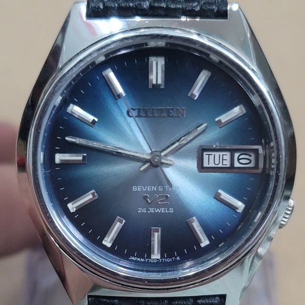 Vintage Citizen Seven Star V2 24J SS Automatic Japan Mens Watch ...