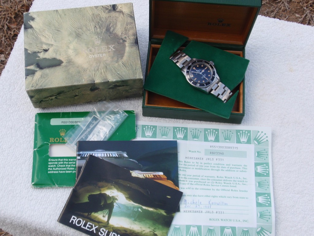 Vintage Rolex 5513 Submariner R serial Box and Papers | WatchCharts ...