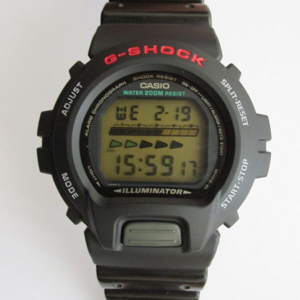 VINTAGE CASIO DW-6600 G-SHOCK 20 BAR ILLUMINATOR CLASSIC DIGITAL WATCH ...