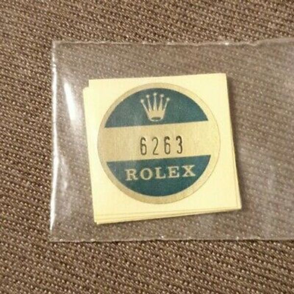 A) 6263 Rolex vintage DAYTONA Sticker Aufkleber Etiqueta Adhesivo ...