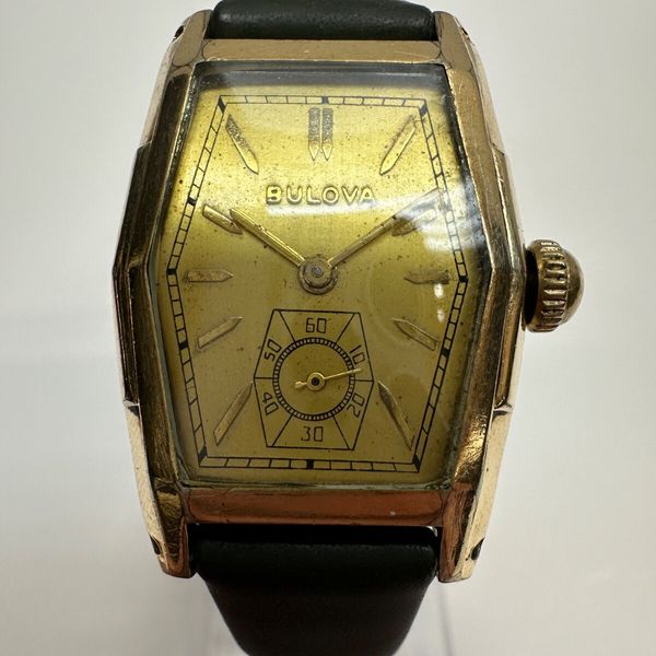 Mens Vintage Bulova American Clipper 10K RGP Art Deco Manual 10AE Watch ...