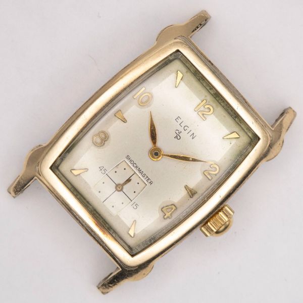 Vintage Elgin Shockmaster Rolled Gold Plate & Stainless Steel ...