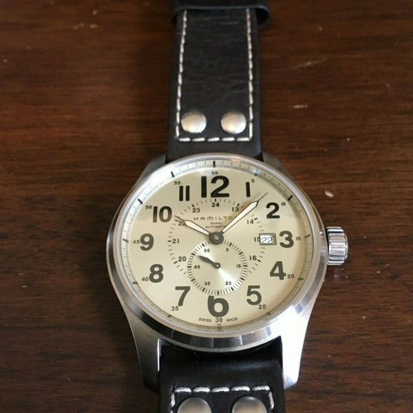 Hamilton Khaki Officer Automatic Mens Watch - H70655723 | WatchCharts ...