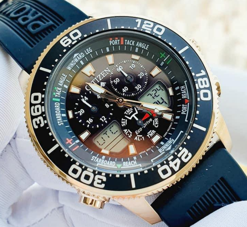 Citizen Sailhawk Rose Gold Promaster JR4063-12E Chronograph Men's Watch ...