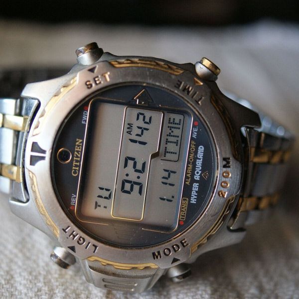 Vintage Citizen Promaster Hyper Aqualand Digital Divers Watch ...