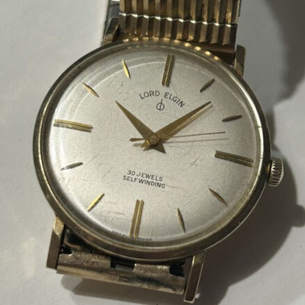 Vintage LORD ELGIN 14k Gold 30 Jewel Self Winding Watch Men's ...