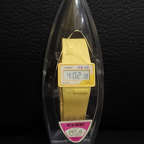Casio PELA FS-14 Yellow Film Watch NOS In Original Case/ Japan Made ...