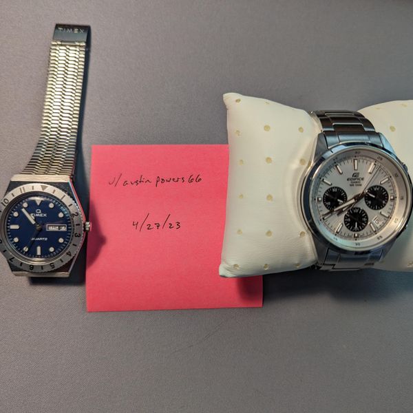 [WTS] Timex Q reissue + Casio Edifice panda chrono | WatchCharts
