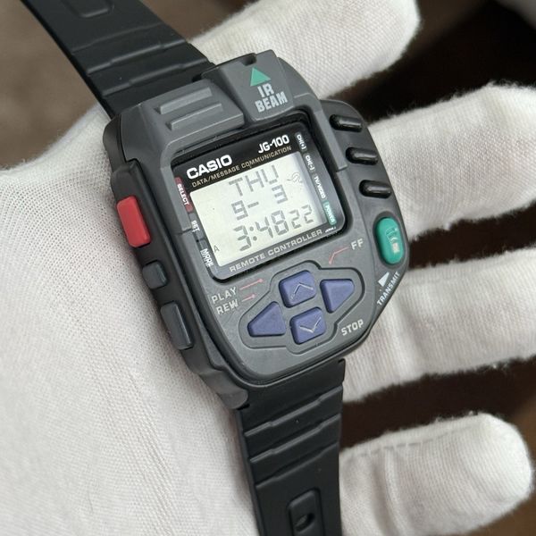 Rare Vintage Casio Super Cyber Cross JG-100 Menâ s Digital Game Watch ...