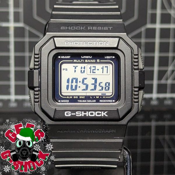 Casio G-Shock GW-5500 Solar Multiband Atomic Square Mud & Dust Resist ...
