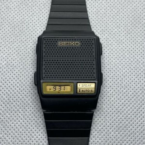 RARE VINTAGE SEIKO LCD A966-4010 TALKING WRISTWATCH, WORKS NEW BATTERY ...