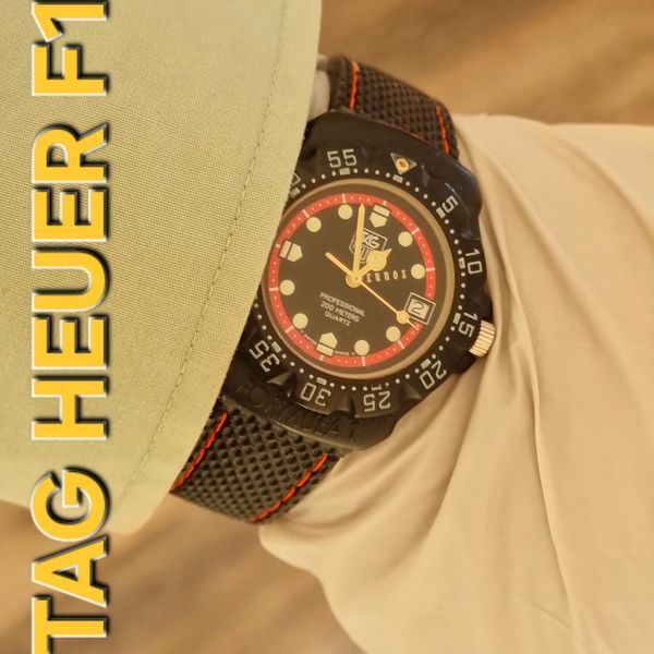 TAG Heuer Formula One Mid Size F1 RARE eunos Logo On Dial Mazda Miata ...