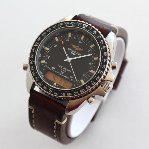 BREITLING Mens Watch 80191 PLUTON NAVITIMER 3100, BLACK DIAL, 42mm, WOW ...