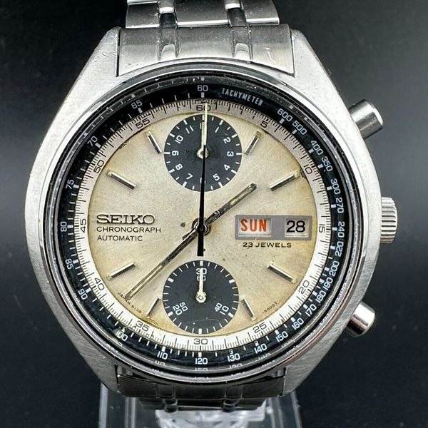 1971 Seiko Baby Panda Men's Automatic Chronograph JDM Eng/Kanji 40mm ...