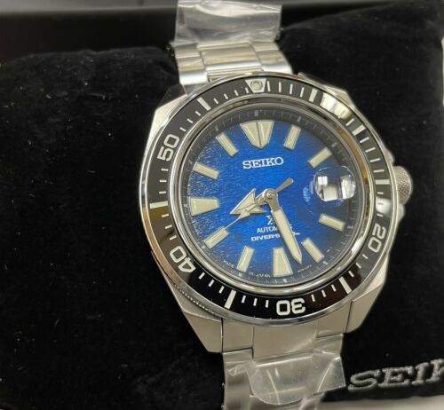 SEIKO Prospex Samurai Manta Ray Diver Automatic Watch Blue Dial SRPE33 ...