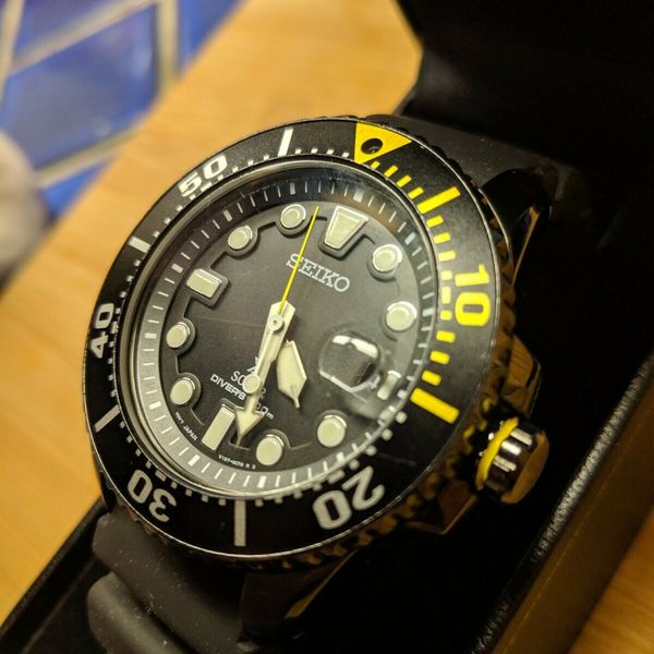 Seiko Prospex SNE441 Divers Solar Men's Watch - Black | WatchCharts