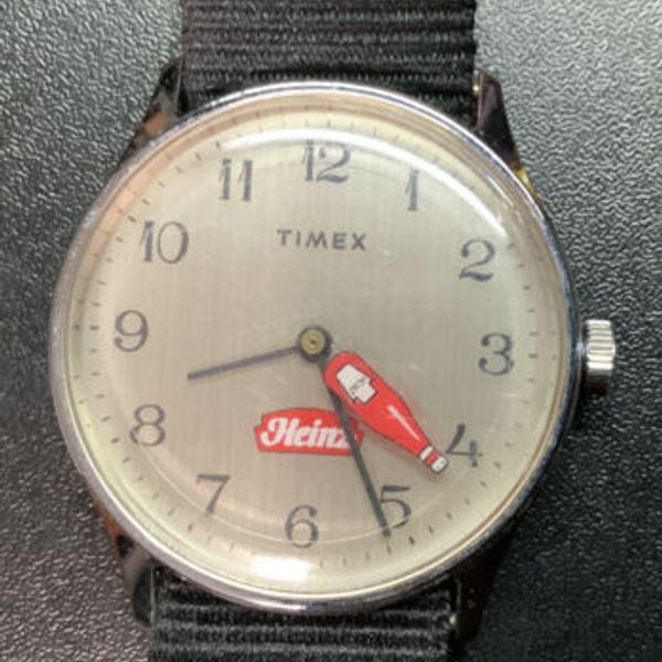 Vintage Rare Timex Heinz Ketchup Floating Second Hand Mechanical Watch ...