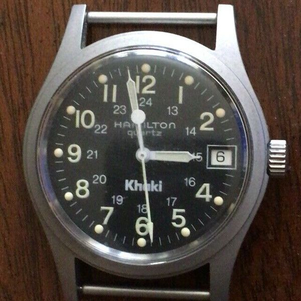 Hamilton Khaki Military 24 Hours Watch Ref 9797 Quartz Excellent ...