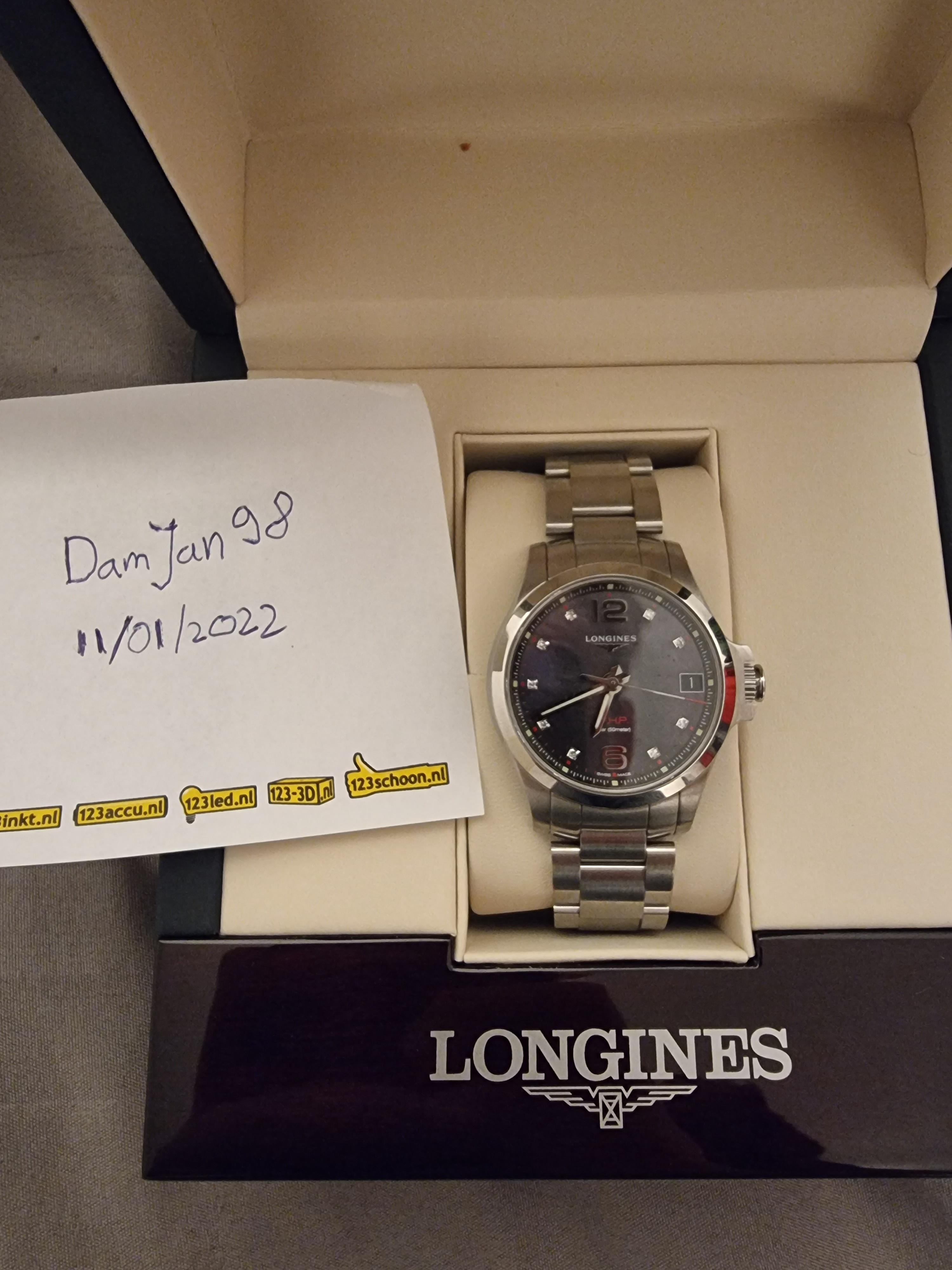 [WTS] Longines Black MOP VHP Conquest L33164886 - Box and papers ...